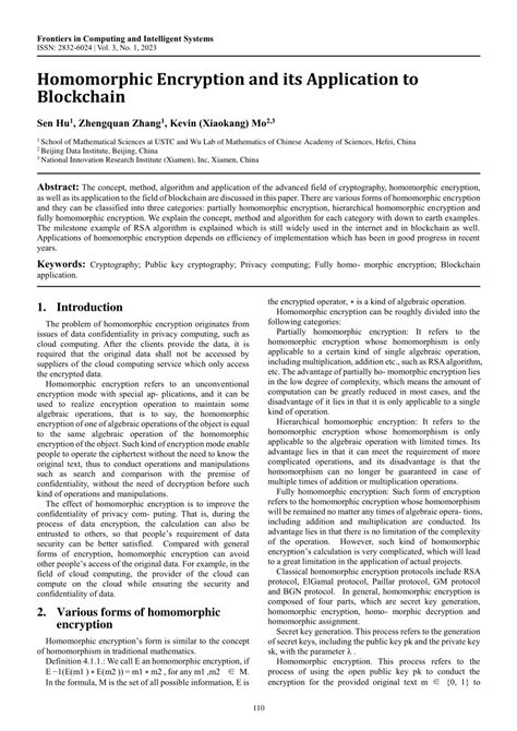 PDF Homomorphic Encryption And Its Application To Blockchain
