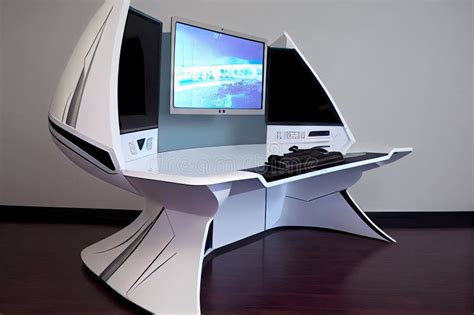 Modern Video Gaming Desk With Sleek And Minimalist Design Featuring