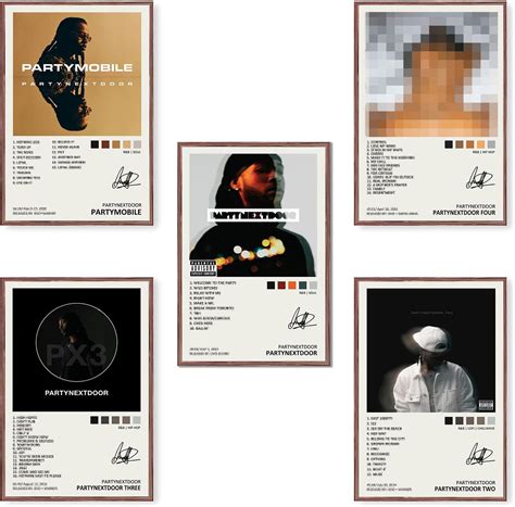 Tobiang Partynextdoor Music Album Cover Signed Limited Canvas Poster