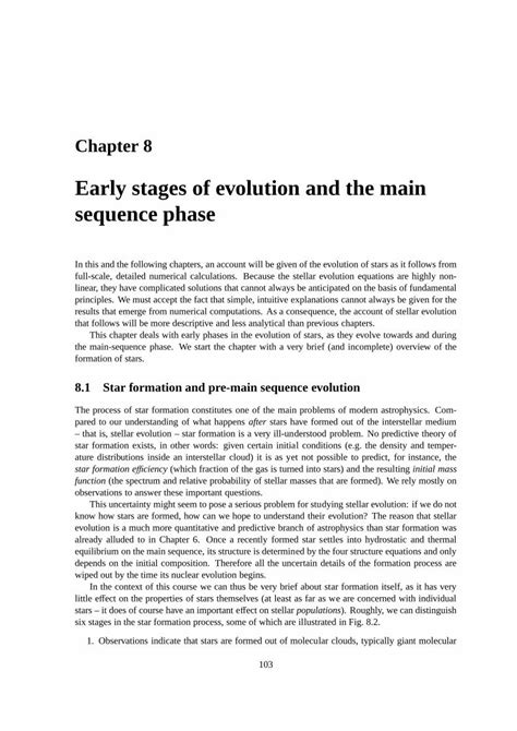 Pdf Chapter 8 Early Stages Of Evolution And The Main Sequence Phase Dokumen Tips