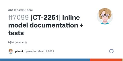 Ct 2251 Inline Model Documentation Tests · Issue 7099 · Dbt Labs