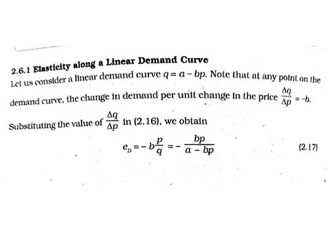 SOLUTION Elasticity Along A Linear Demand Curve Studypool