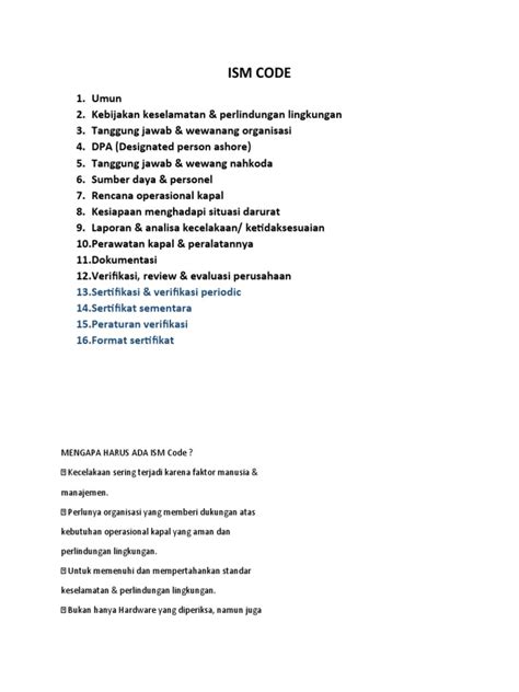 Ism Code Pdf