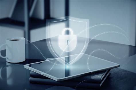 premium photo close up of tablet with creative padlock interface on