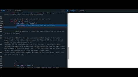 JavaScript continue statements explanation and example - YouTube