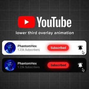 Gaming Animated Youtube Subscribe Button Overlay for Video Intros 2024 ...