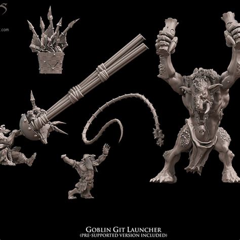 3d printable goblin git launcher by avatars of war