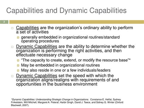 Ppt Dynamic Capabilities And Their Microfoundations Implications