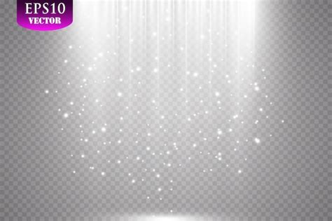 스파크와 반짝이 특수 조명 효과 투명 배경에 반짝임 반짝이는 마법 가루 입자 프리미엄 벡터
