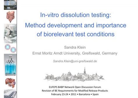 in vitro dissolution testing method development and importance of