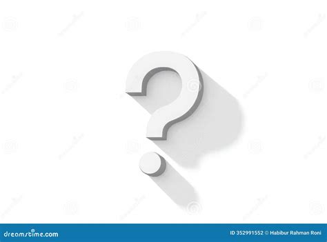 A Three Dimensional Question Mark Symbol Designed With Depth And Shadows Stock Illustration