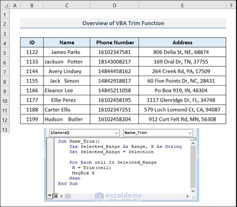 How To Use The Vba Trim Function In Excel 5 Examples