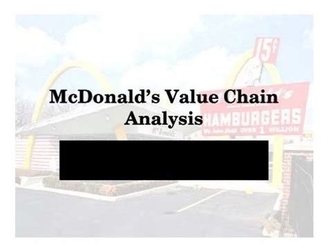 McDonald S Value Chain Analysis