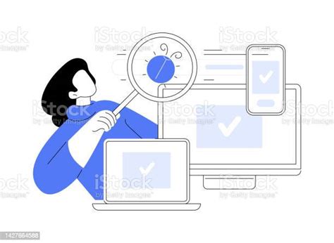 Crossplatform Testing Abstract Concept Vector Illustration Stock