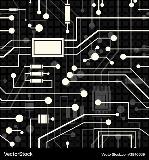 Electronic Circuit Board Pattern Royalty Free Vector Image