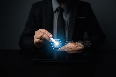 Premium Photo Individuals With Encryption Holograms To Operate Sensitive Databases Encryption