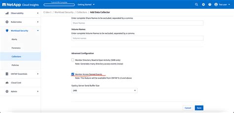 integration with ontap access denied