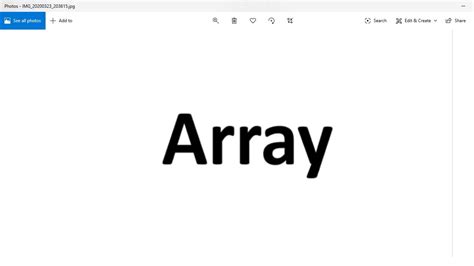 Array Introduction Youtube