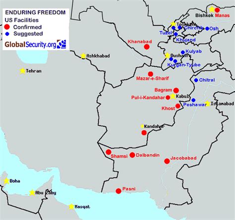 Operation Enduring Freedom Facilities 2001