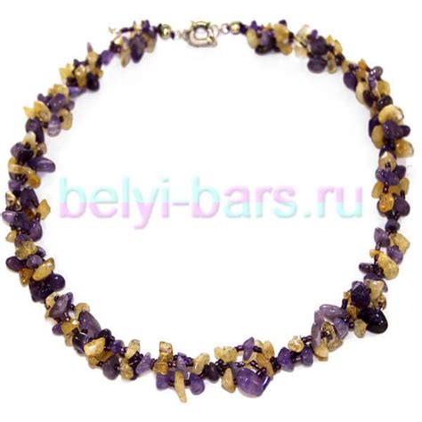 Бусы из камней Микс купить в интернет магазине Белый Барс Бижутерия Бусы Цитрин