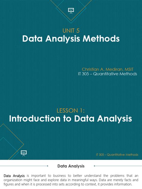 unit 5 data analysis methods pdf data analysis data