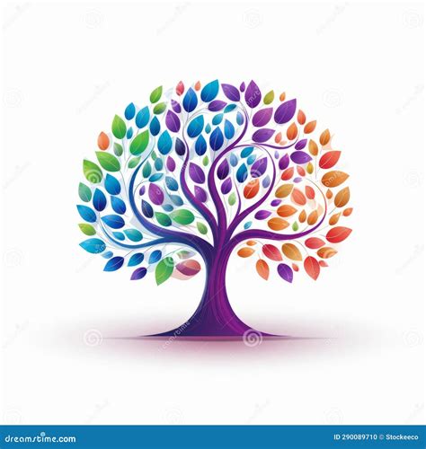 Colorful Tree Of Color Vector Concept Design For Dementia Care Stock Illustration Illustration