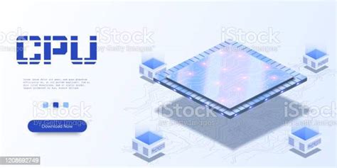 quantum computer large data processing server room data base concept futuristic cpu quantum