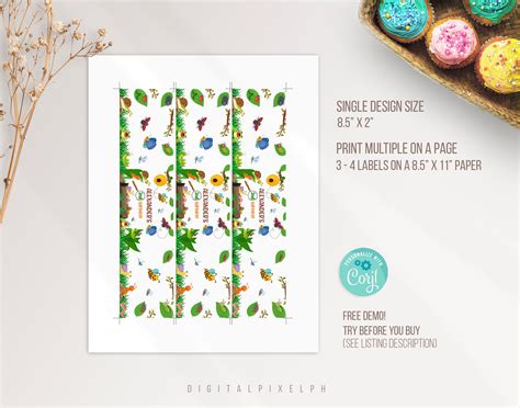 Editable Insect Water Bottle Label Insect Label Insects Water Bottle