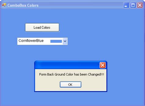 How To Display All Colors In Combobox In C