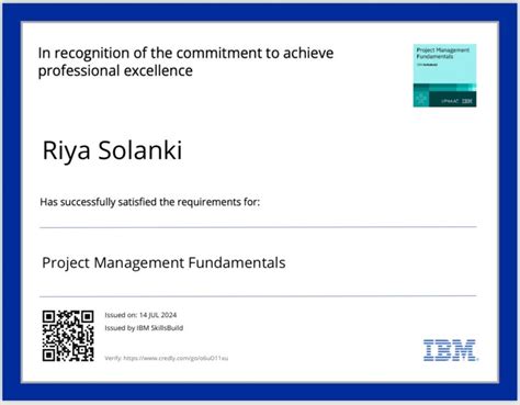 Riya Solanki On Linkedin Ibm Skillbuild Projectmanagement Careerdevelopment