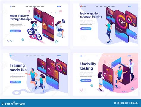 Isometric Ab Testing Comparison Concept Split Testing Web Page