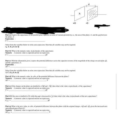 Part A Express The Capacitance Of This