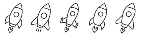 로켓 아이콘이 설정됩니다 우주선 발사 아이콘 컬렉션 로켓 쉽 발사 개념 우주 로켓 발사와 함께 발사 로켓 간단한 아이콘 플랫 스타일 스톡 벡터 Launch Party에 대한