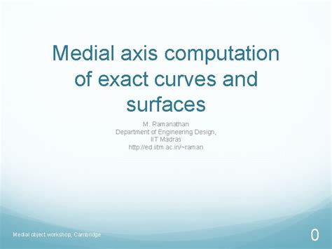 medial axis computation of exact curves and surfaces