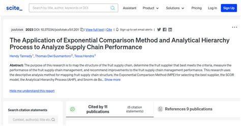 The Application Of Exponential Comparison Method And Analytical Hierarchy Process To Analyze