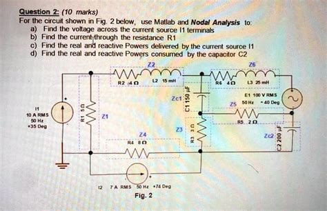 solved question 2 10 marks for the circuit shown in fig 2 below