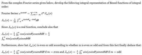 From The Complex Fourier Series Given Below Develop The Following Integral Representation Of