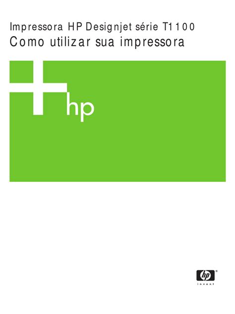 Manual Plotter Hp T1100 Pdf Computadores Tecnologia E Engenharia