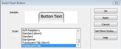 Dreamweaver Insert A Flash Button