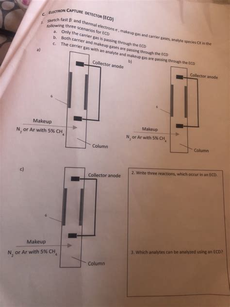 Solved Hon Capture Detector Ecd C Electron 1 Sketch Ich