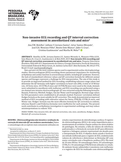 pdf non invasive ecg recording and qt interval correction assessment