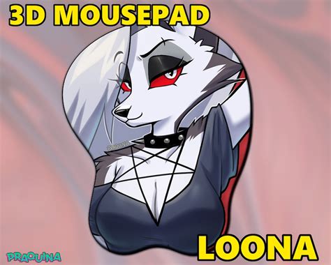 Loona Helluva Boss Furry D Oppai Mousepad Con Reposamuñecas Etsy