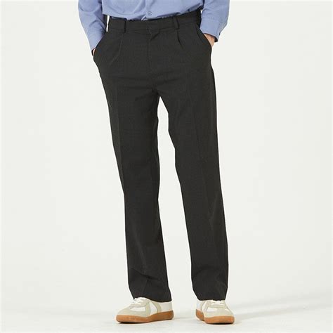 남성 차콜그레이 와이드 쿨맥스 슬랙스 감도 깊은 취향 셀렉트샵 29cm