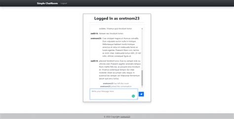Simple Live Chat Room Site In Python Using Django And Websockets Free Source Code Sourcecodester
