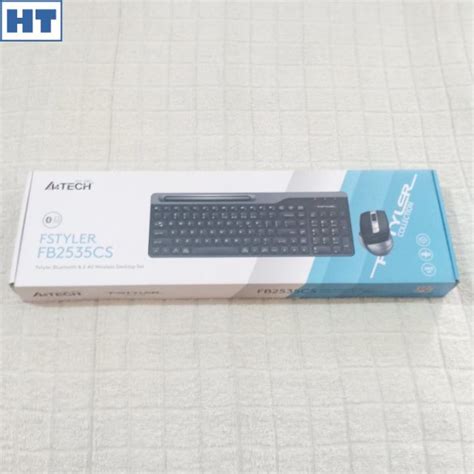 A4tech Fstyler Bluetooth Wireless Keyboard And Mouse Combo Fb2535cs Dark Grey Dual Mode