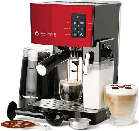 practical Espresso Machine Latte & Cappuccino Maker- 10 pc All-In-One ...
