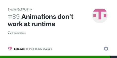Animations Don T Work At Runtime Issue Siccity GLTFUtility GitHub