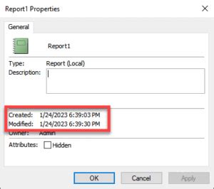 Microsoft Access Object Created And Modified Dates DEVelopers HUT