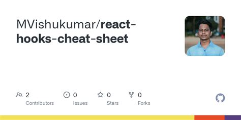 github mvishukumar react hooks cheat sheet