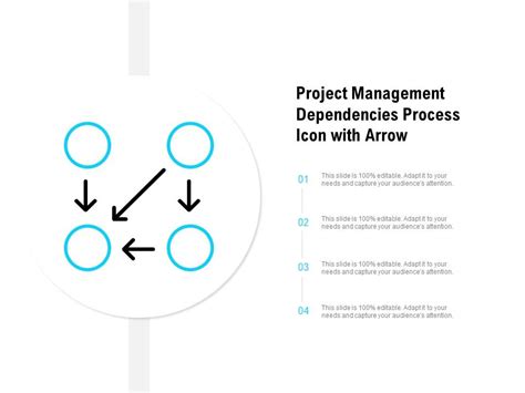 Project Management Dependencies Process Icon With Arrow Powerpoint